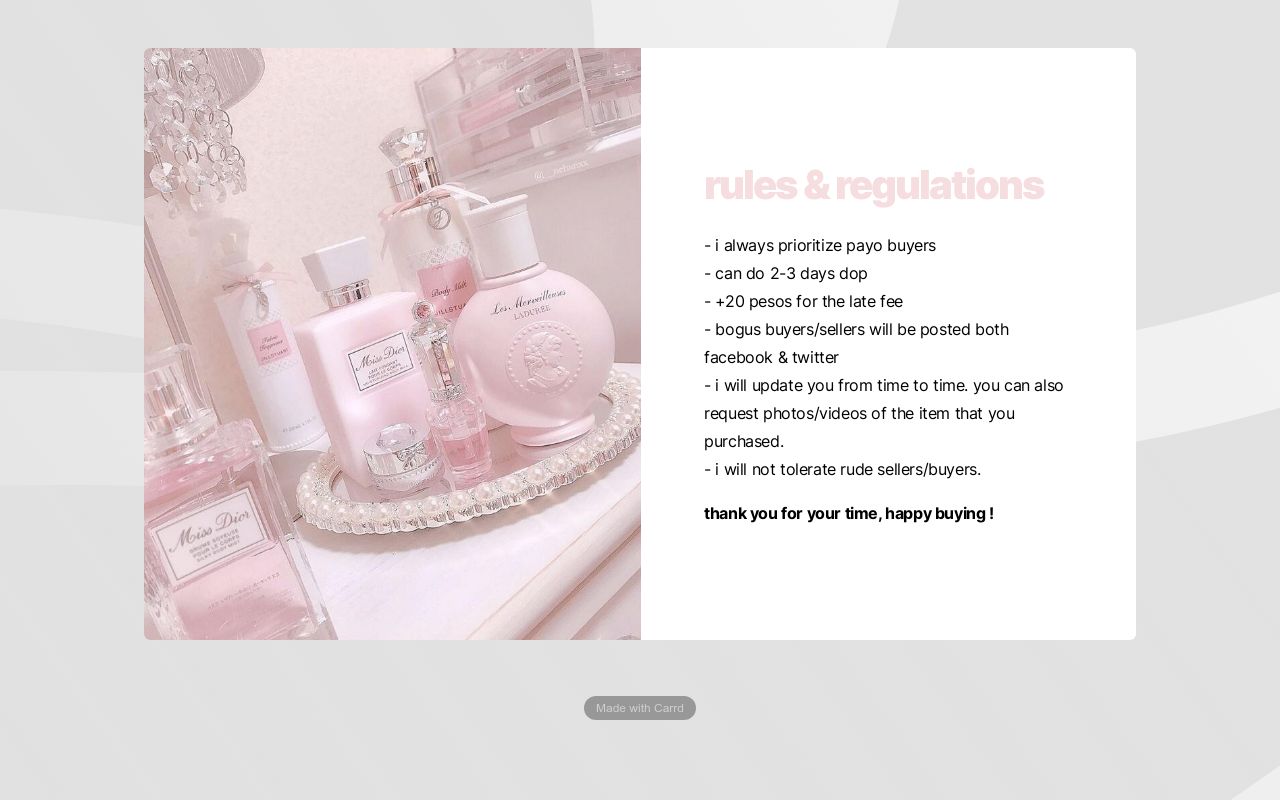 rules and regulations